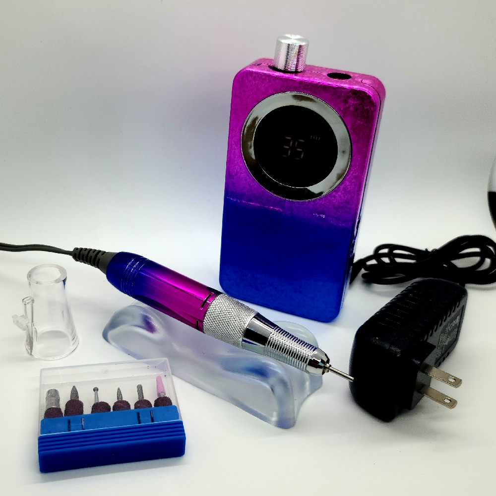 Professional Cordless 35,000 RPM Nail Drill with Accessories