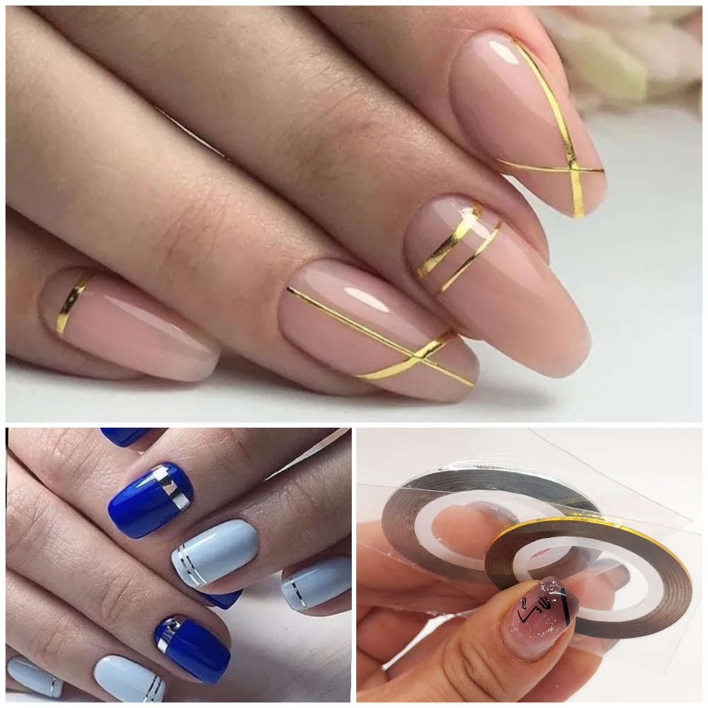 Silver & Gold Nail Art Tape - 2 Piece Set - Sask Beauty Supply